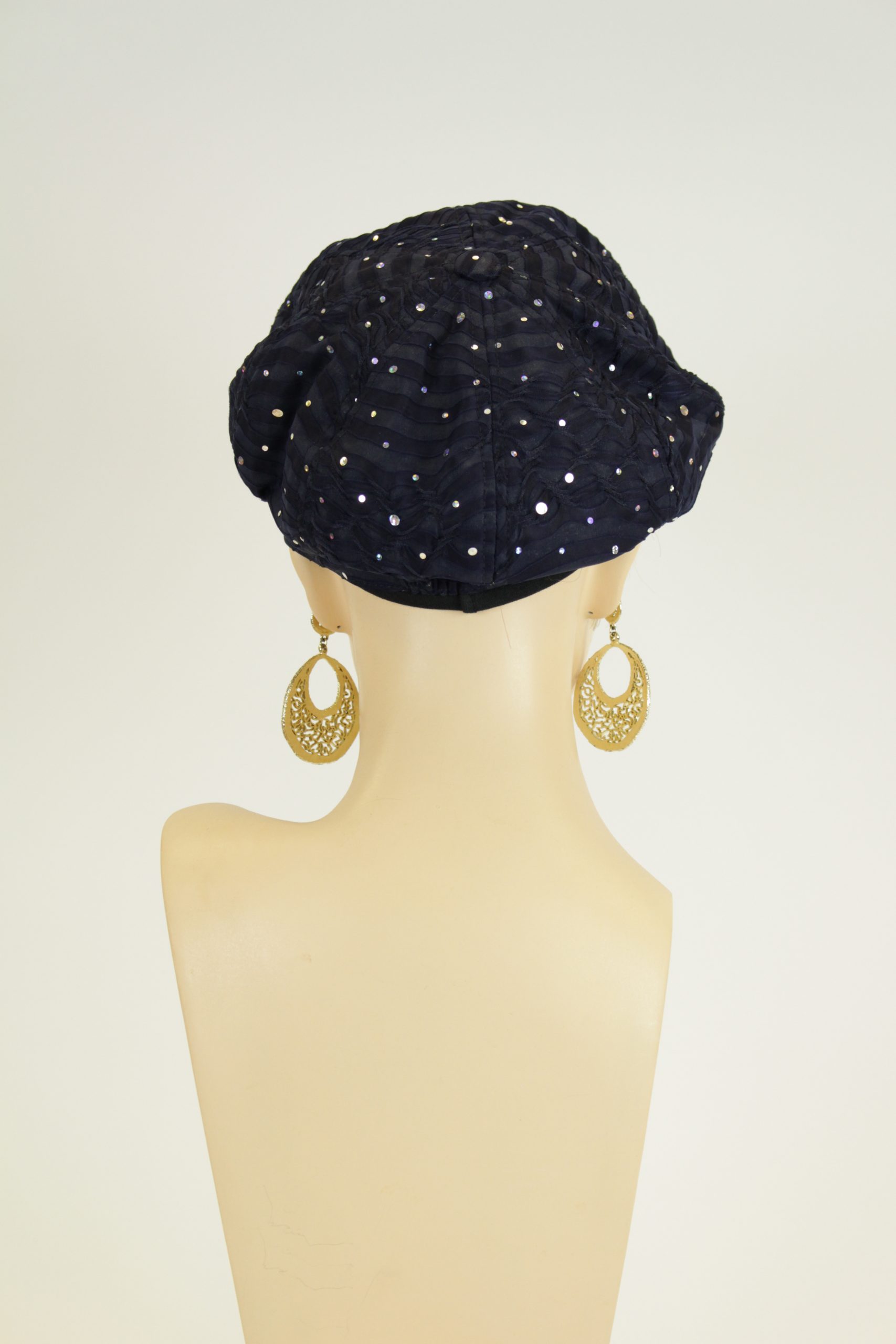 Newsboy Cap – Blue Sequin – Wigs Wear House
